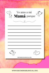 Mother's Day Activities In Spanish - Becoming Bilingual