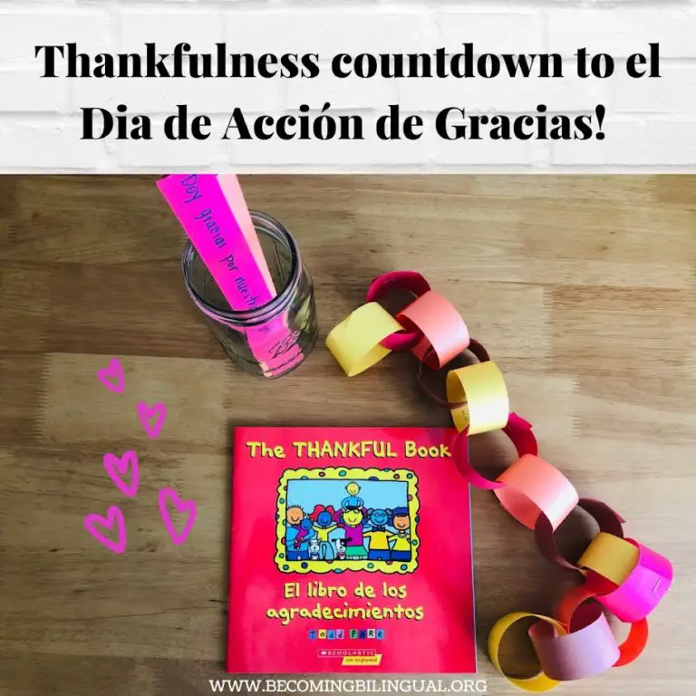 A Spanish Thankfulness Activity For Kids - Becoming Bilingual